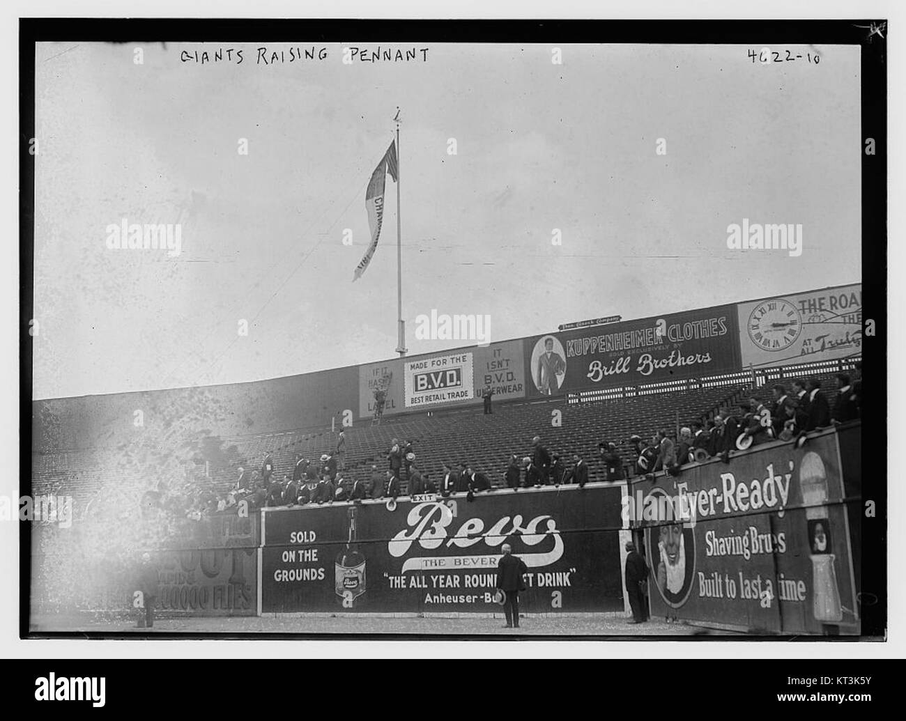 The Giants raising their pennant symbolizes a major achievement in ...