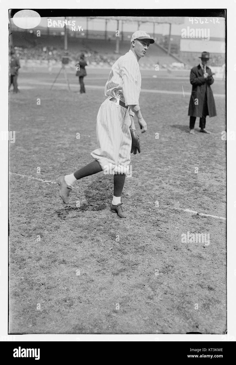 A photograph of Jesse Barnes, a baseball player from New York ...