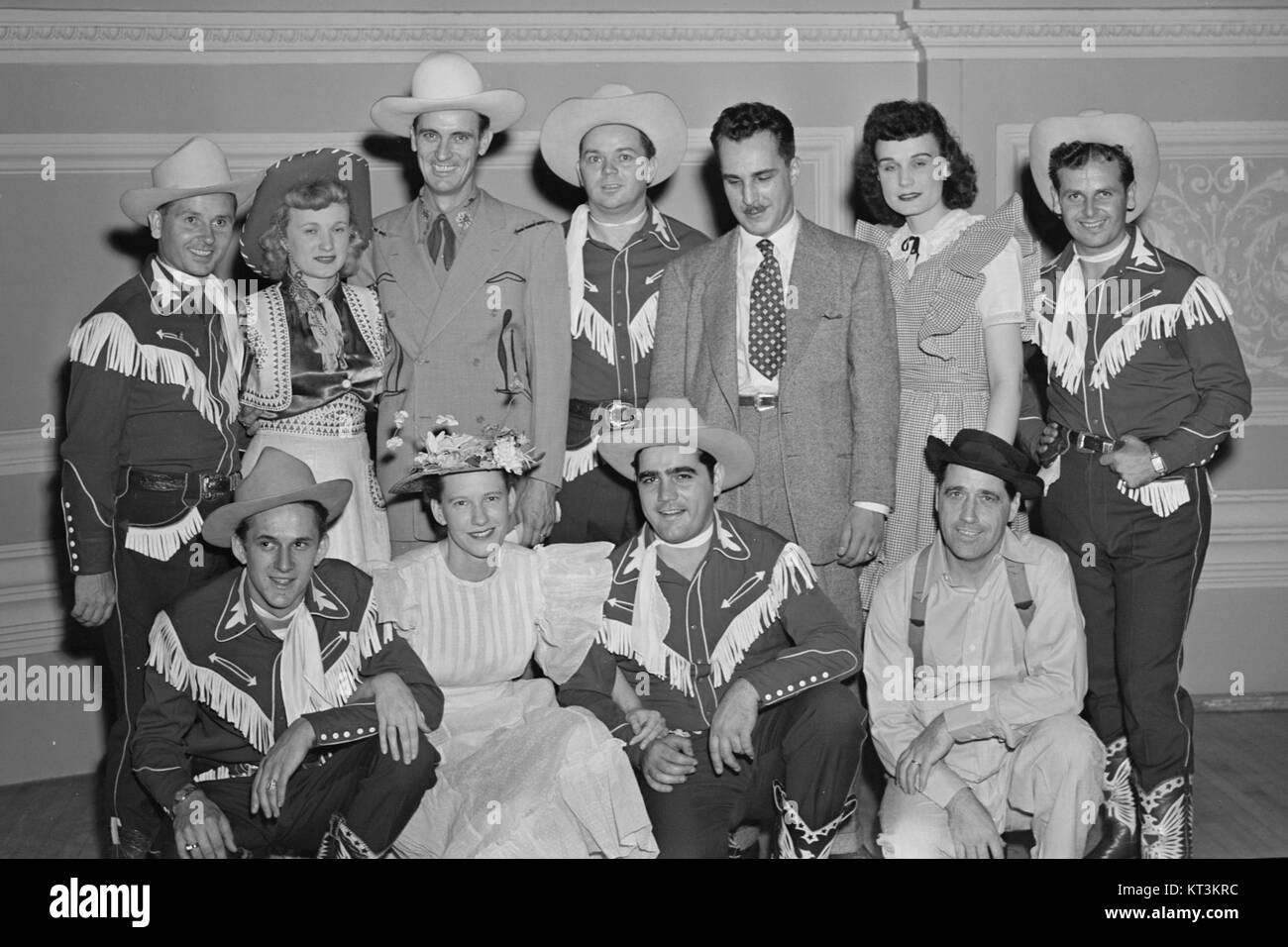 This photograph captures the legendary performers of the Grand Ole Opry ...