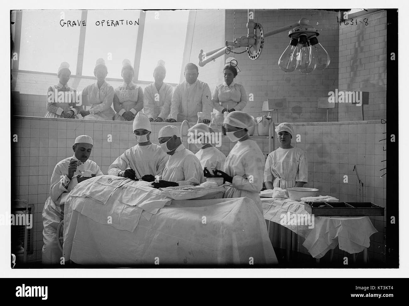 The 'Grave Operation' refers to an image capturing an archaeological or ...