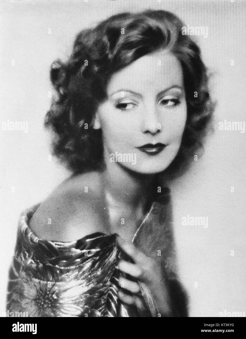 Greta Garbo's portrait 'Ivory Black' captures the timeless elegance and ...