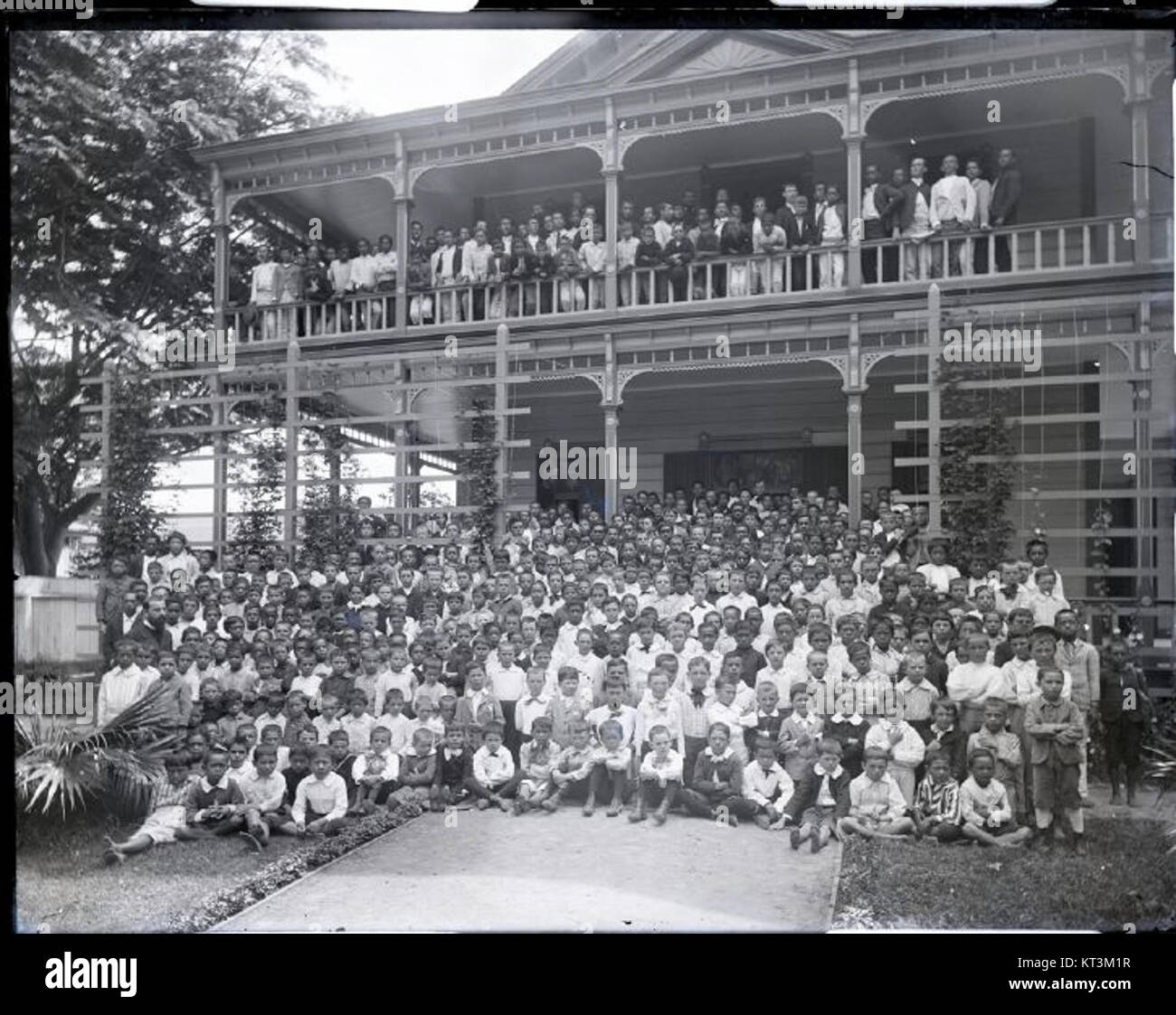 This photograph captures a group of students at Saint Louis College ...