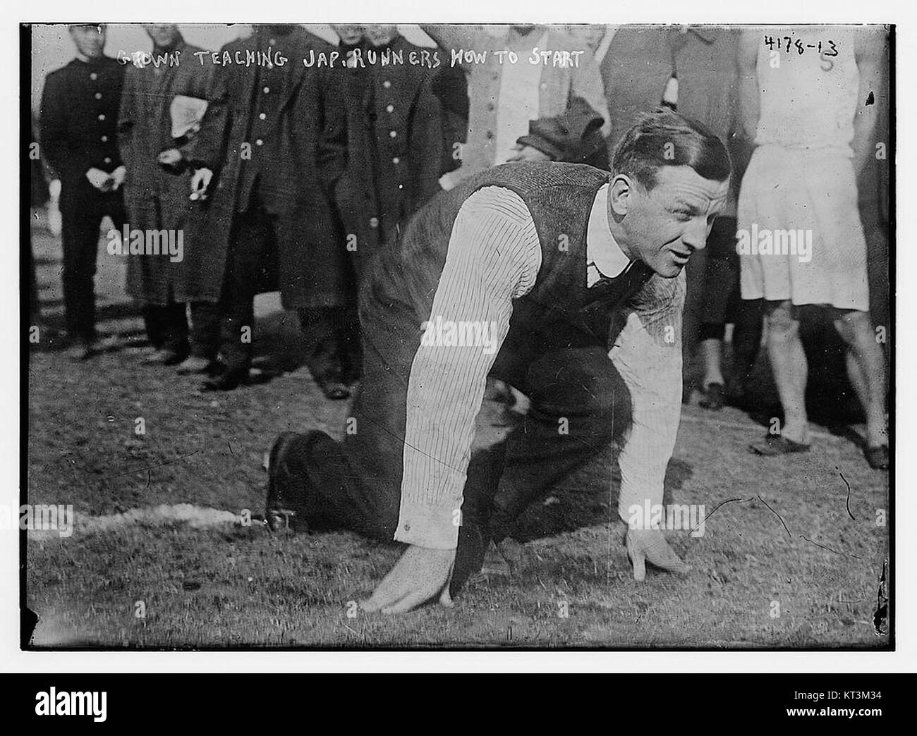 This photograph captures a training session for Japanese runners ...
