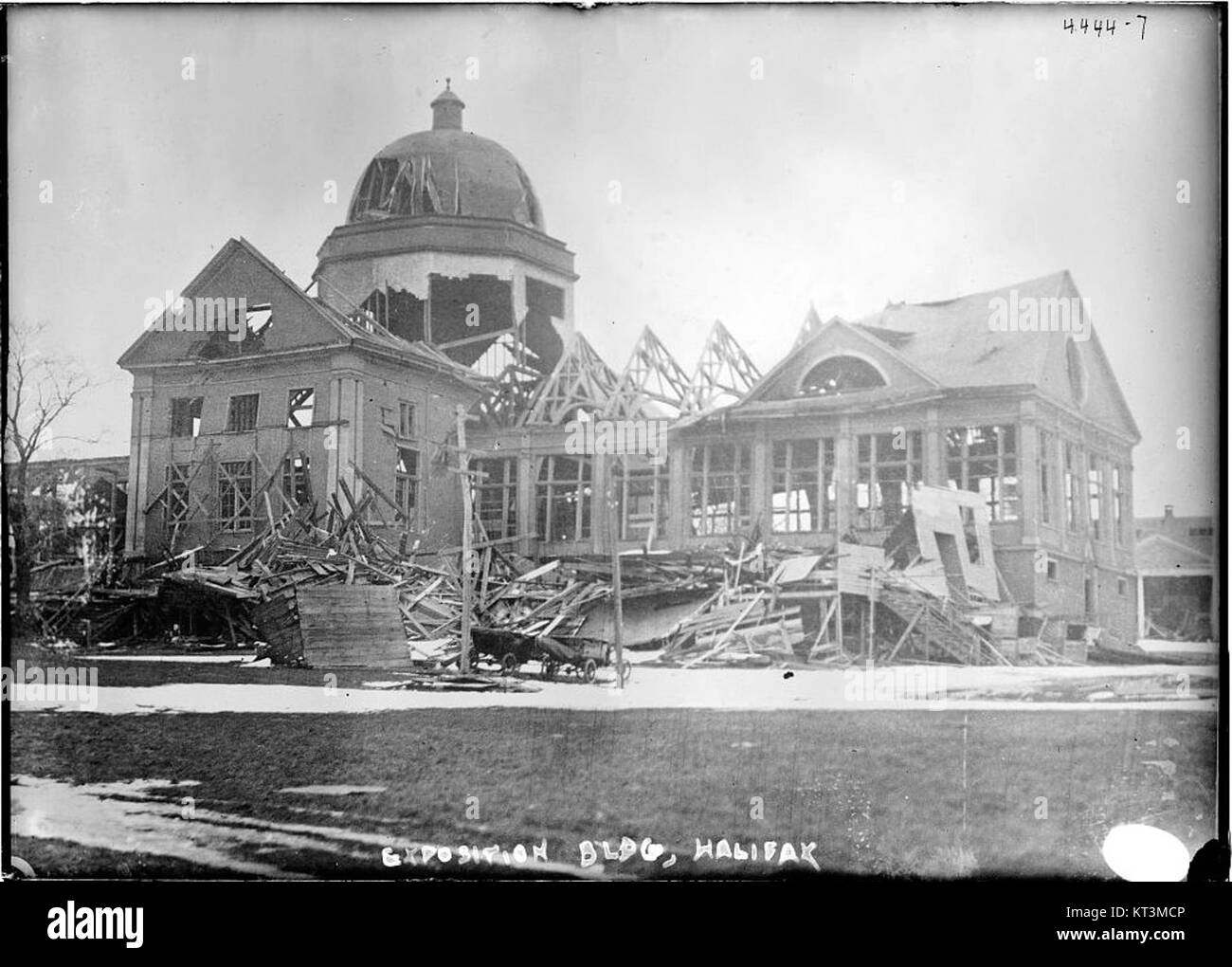 An image depicting the aftermath of the Halifax Explosion, as captured ...