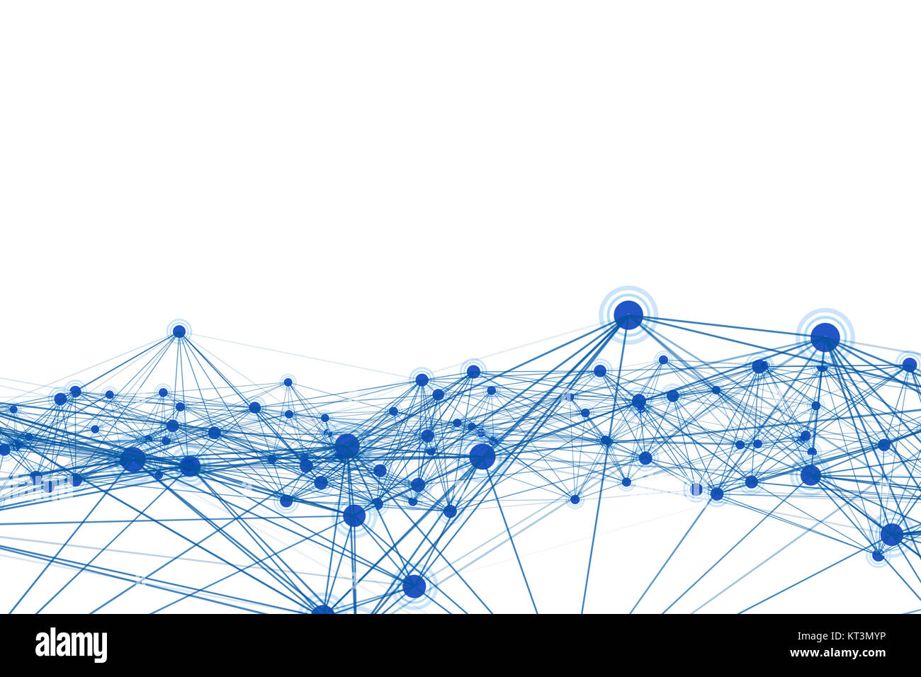 Network 3d illustration isolated on white background Stock Photo - Alamy