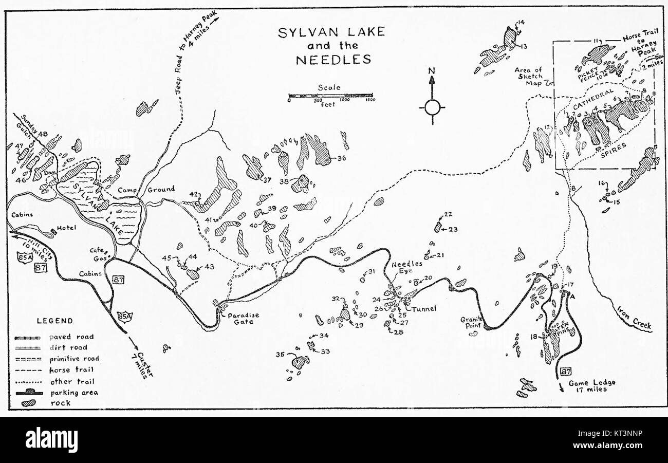 Herb Conn - The Needles in Review - Needles Map Stock Photo - Alamy