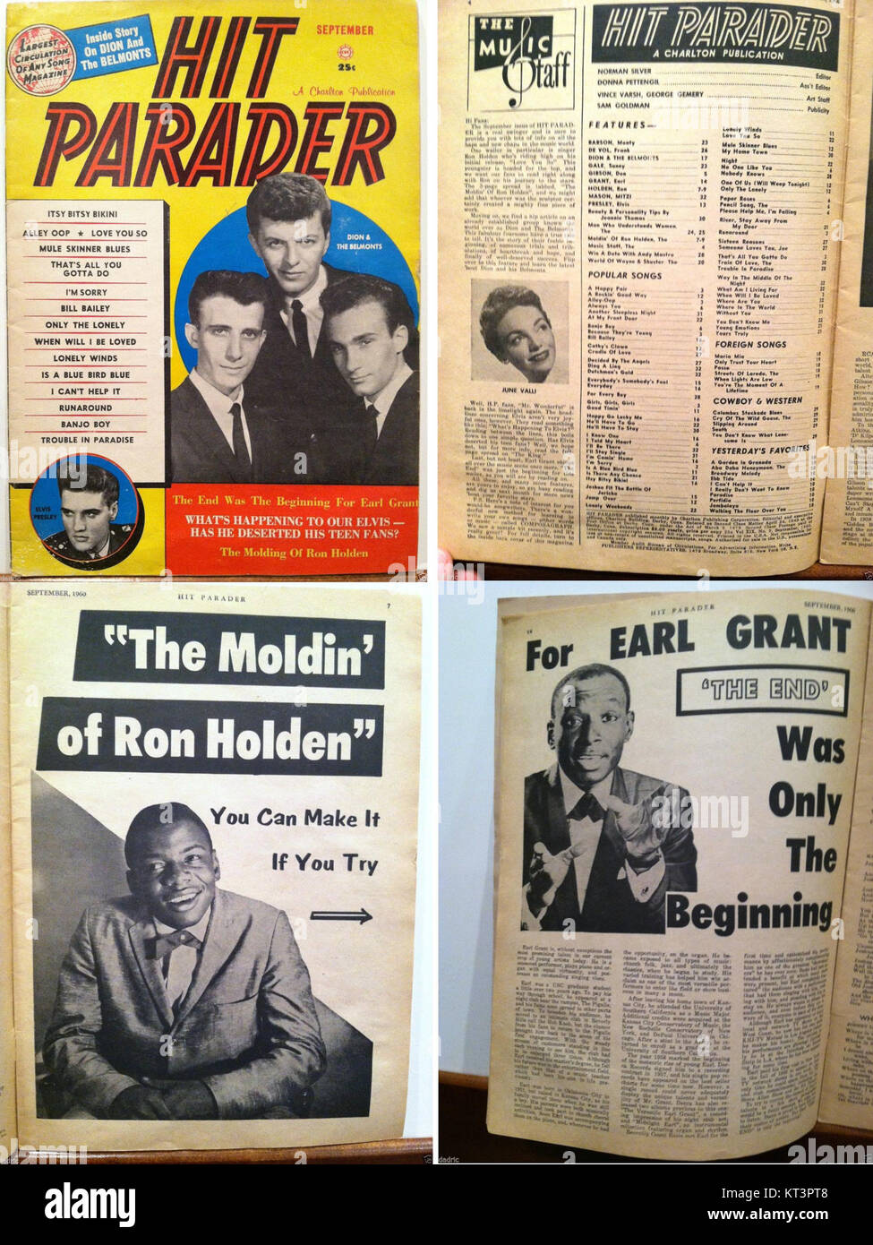 This magazine cover from the September 1960 issue of 'Hit Parader ...