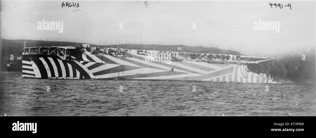 HMS Argus, Port Broadside (4991-9 Stock Photo - Alamy