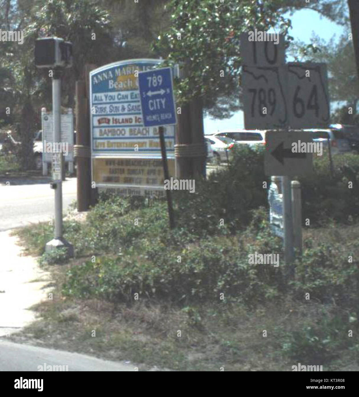 Holmes Beach signs cropped Stock Photo - Alamy