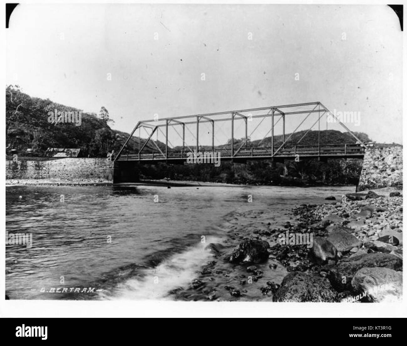 This photograph, taken by Brother Bertram, depicts Honolii Bridge. The ...