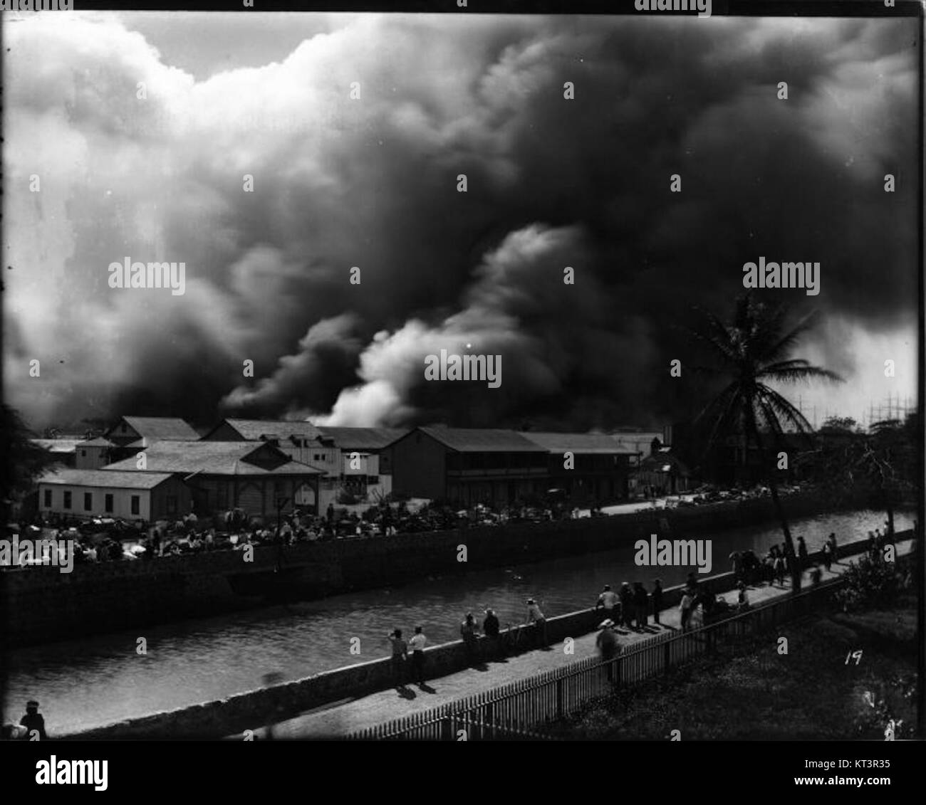 A photograph by Brother Bertram documenting the Chinatown fire in ...