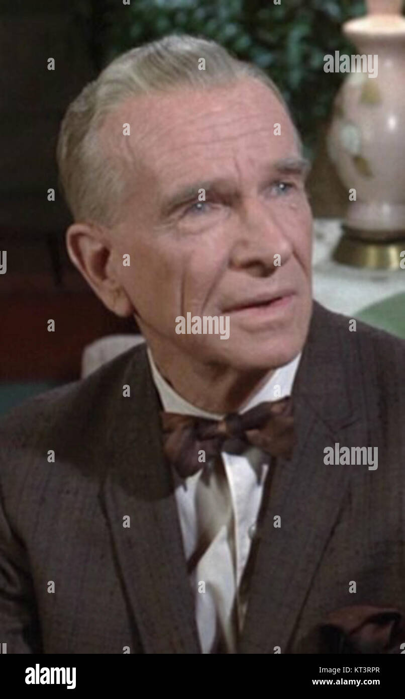 Ian Wolfe, an American actor, is seen wearing a bowtie in this circa ...