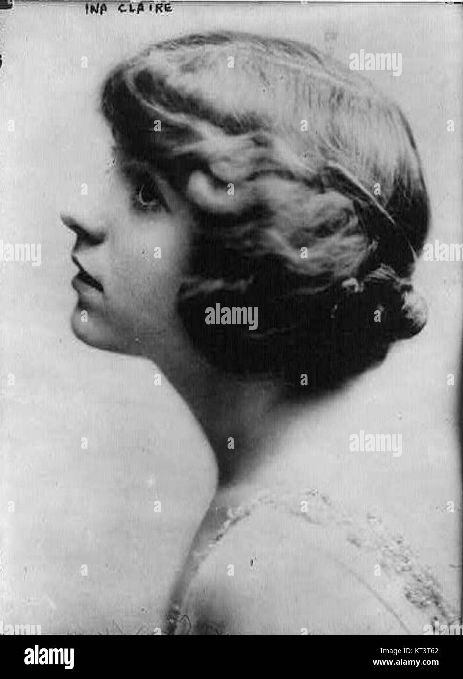 This portrait of actress Ina Claire, taken in the early 20th century ...