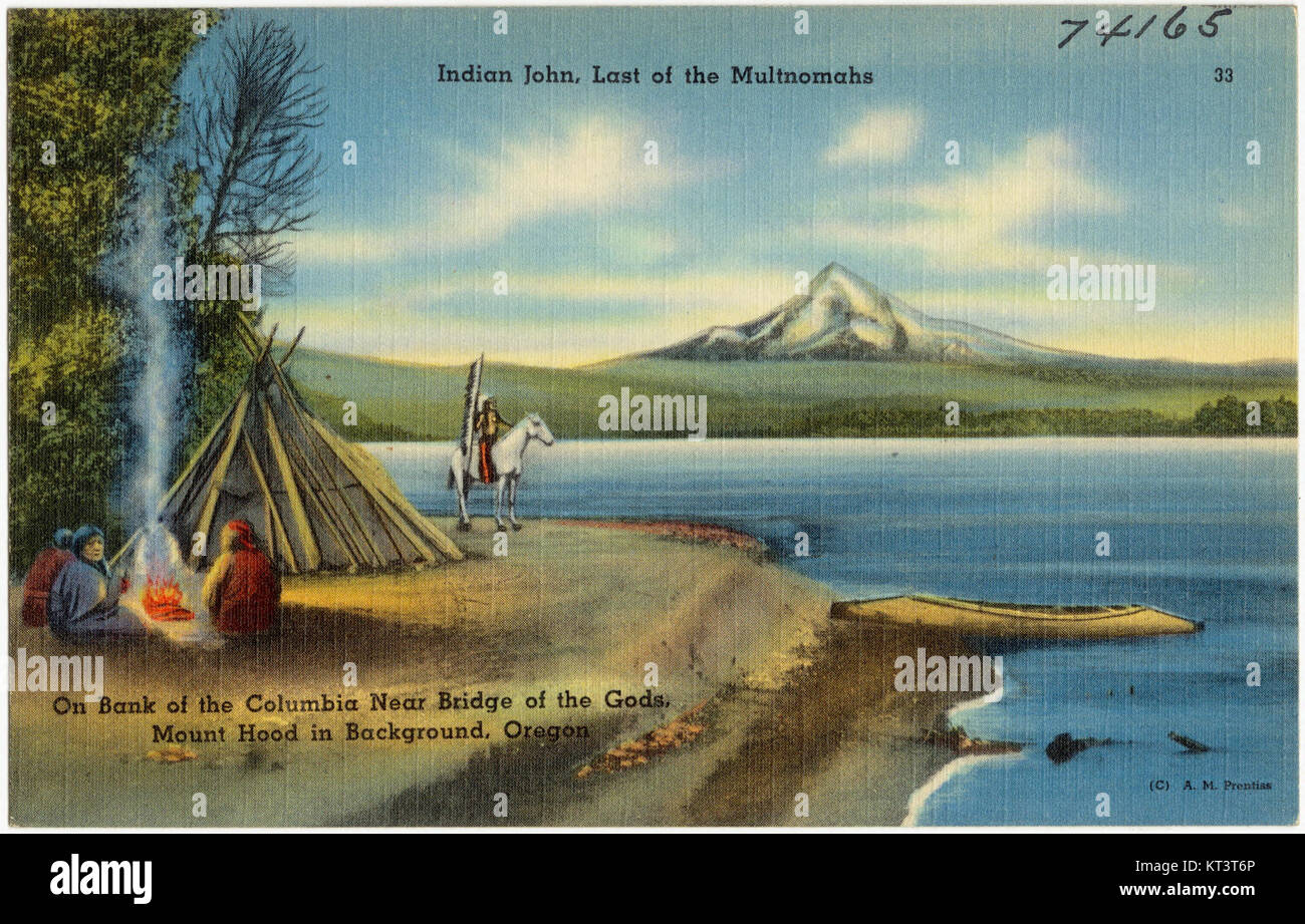 A historic photograph of Indian John, the last of the Multnomah people ...