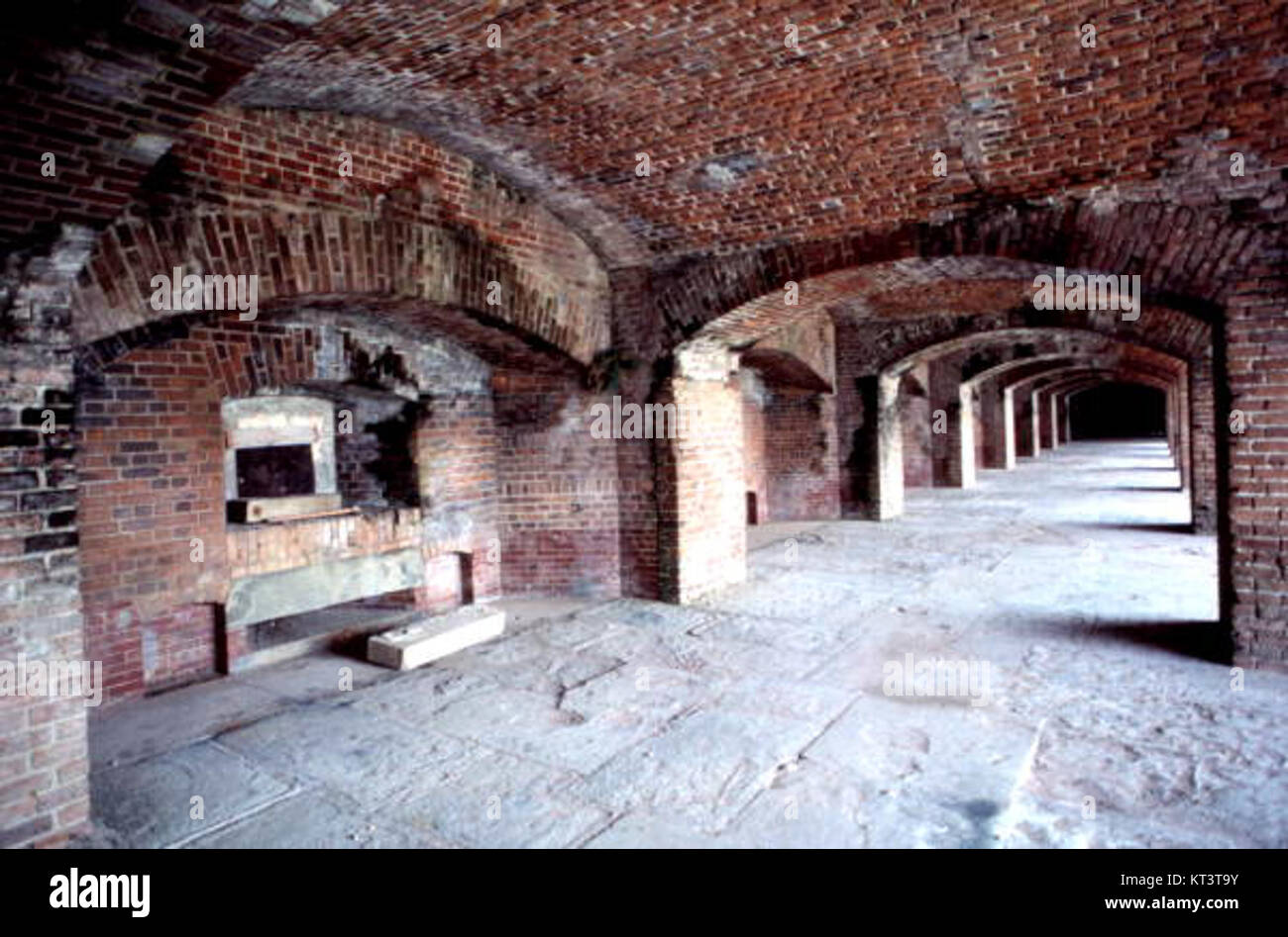 An interior passage within Fort Zachary Taylor in Key West, Florida ...