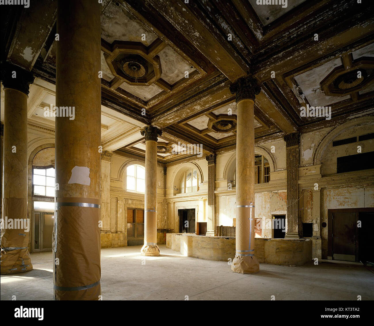 This interior view showcases the lobby of the historic Willard Hotel ...