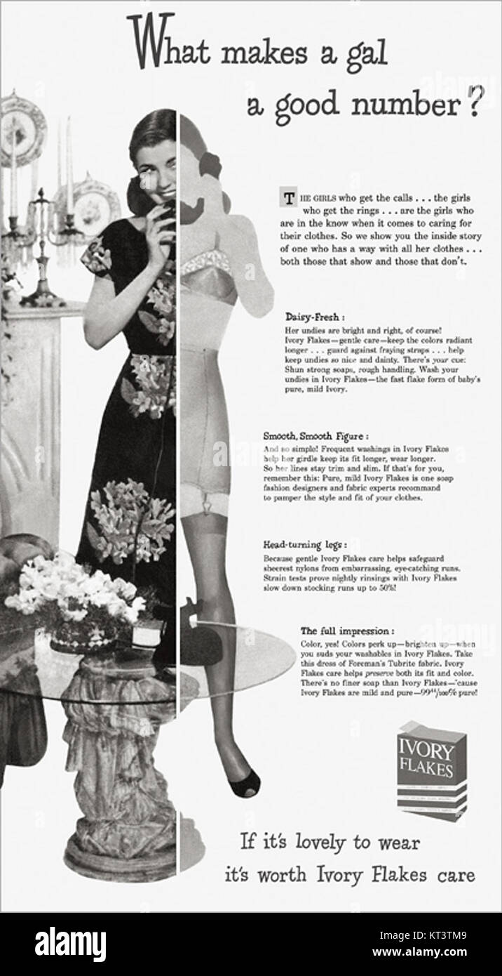 Ivory Flakes ad - 1940's Stock Photo - Alamy