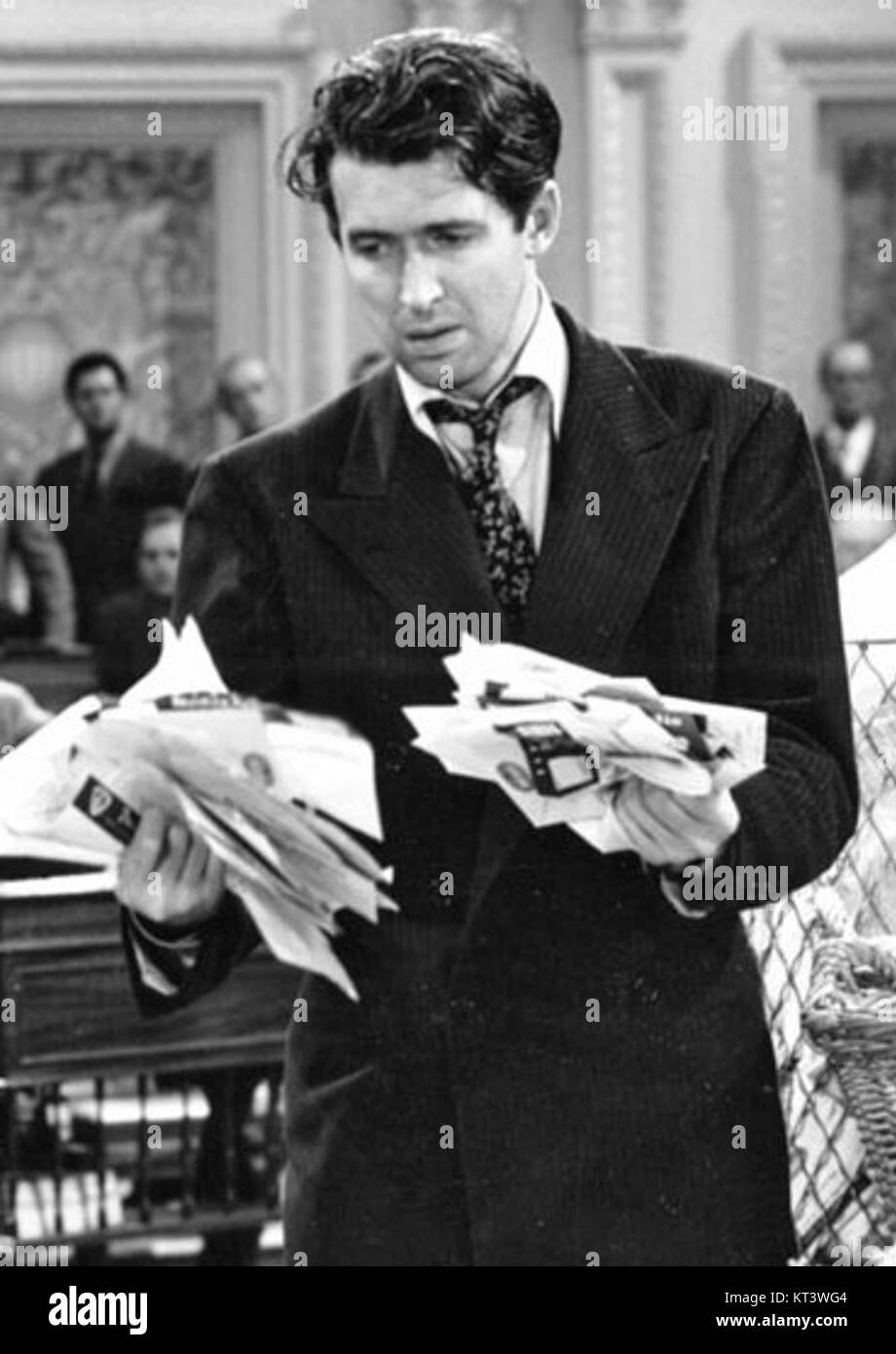 This cropped image shows James Stewart in his iconic role as Jefferson ...
