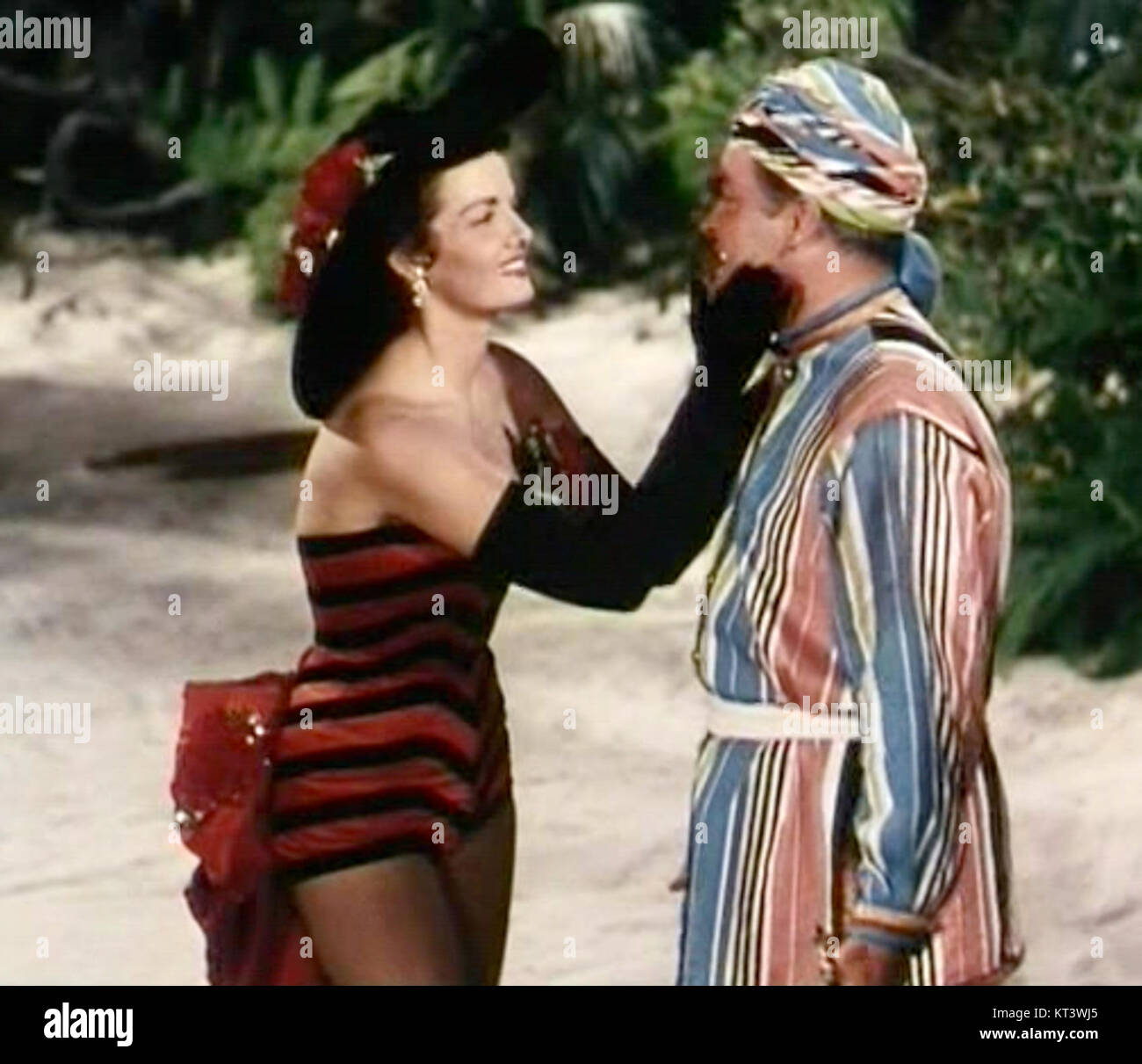 Jane Russell and Bob Hope star in the 1952 comedy film 'Road to Bali ...