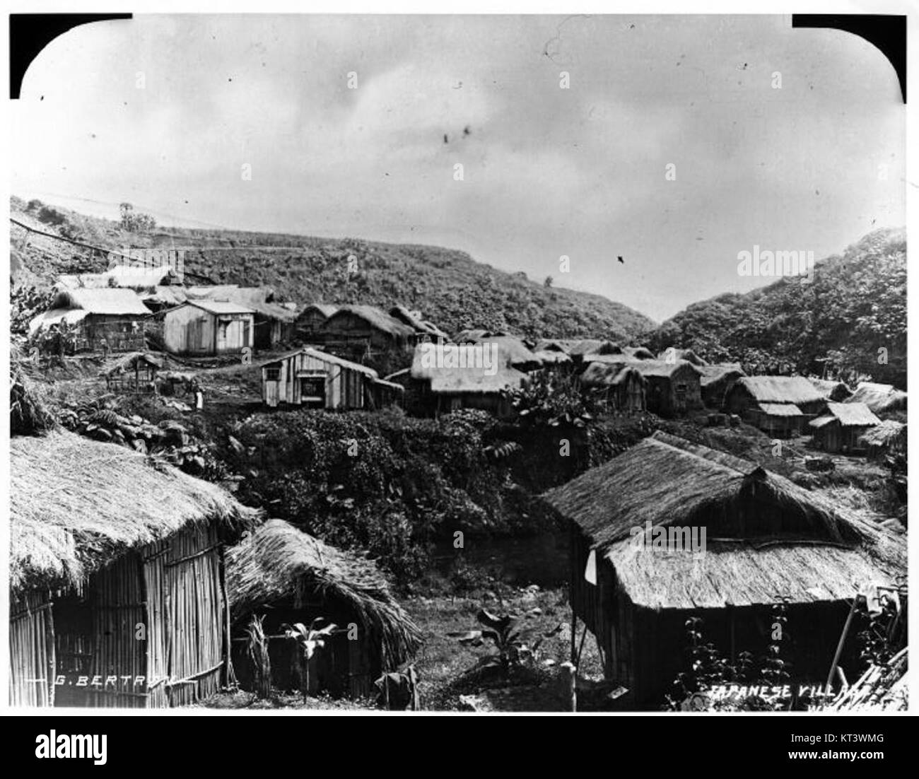 A photograph of a Japanese Village taken by Brother Bertram captures ...