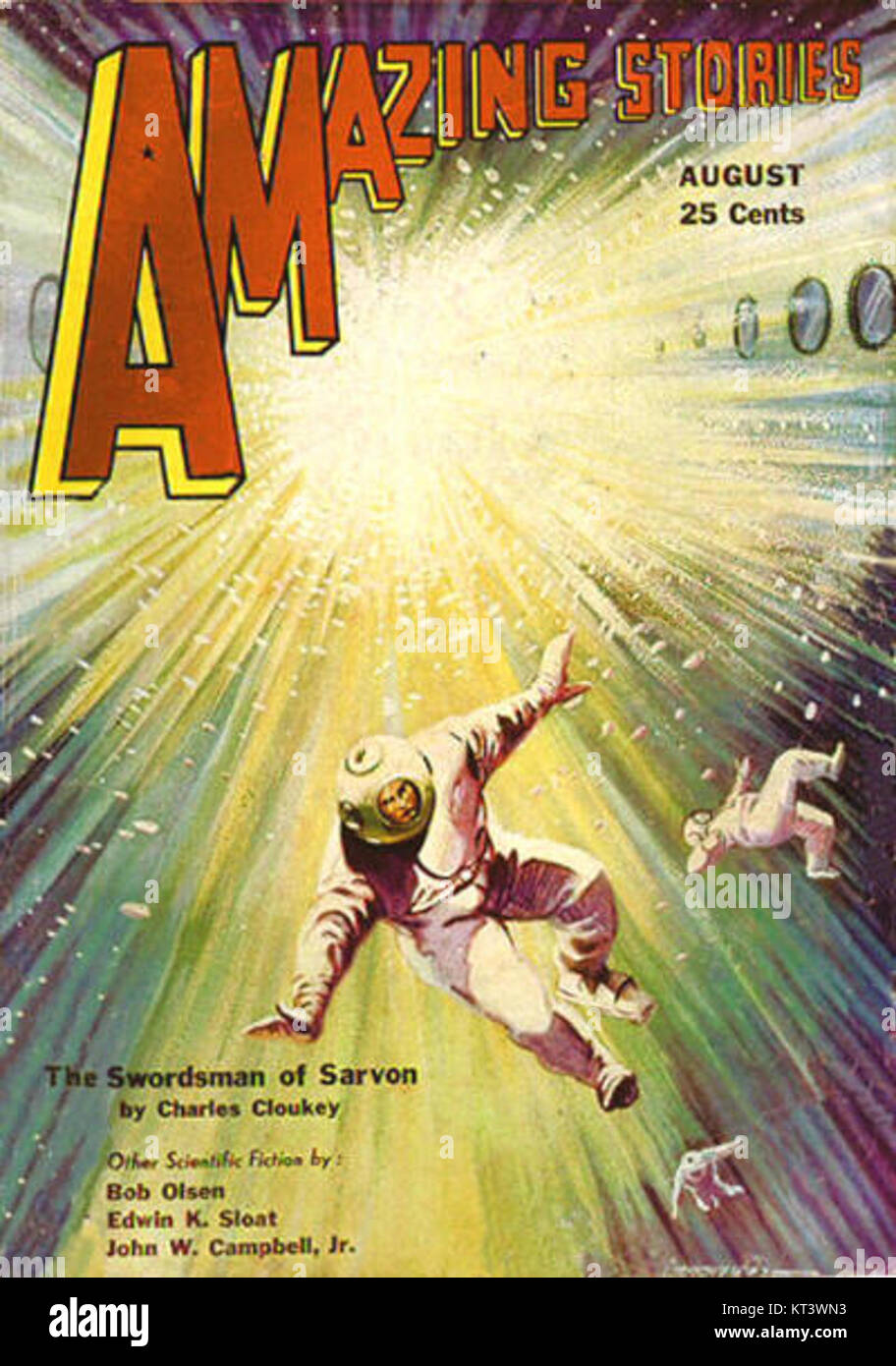 The 1932 magazine *Amazing Stories* featured science fiction tales and ...
