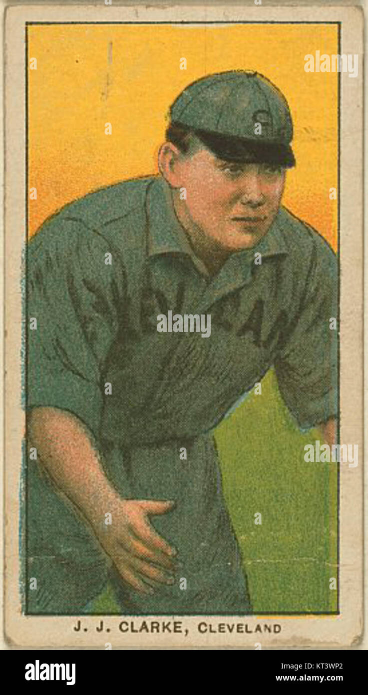 This baseball card features Jay Nig Clarke, a baseball player from the ...