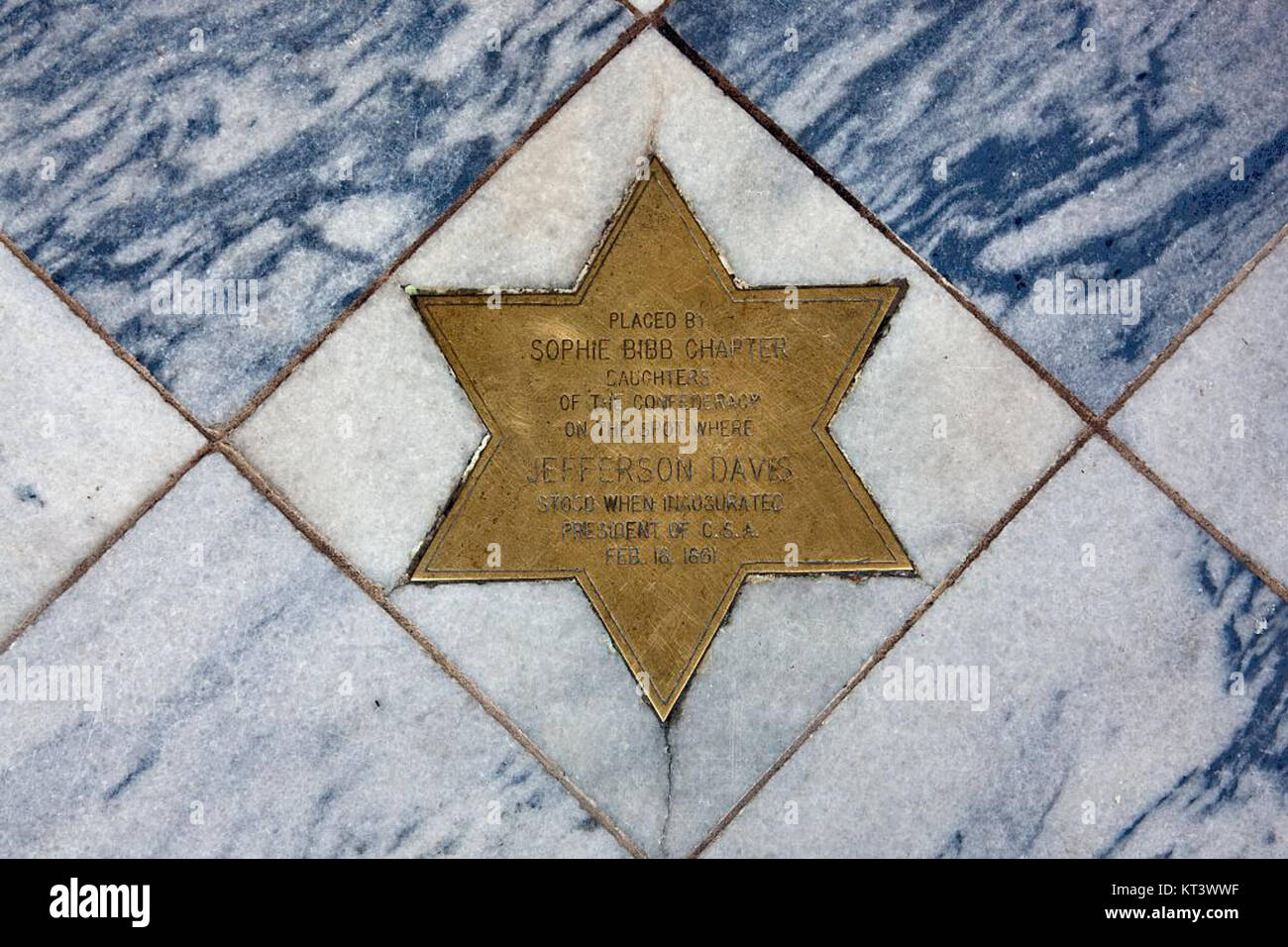 Jefferson Davis inauguration marker Stock Photo - Alamy