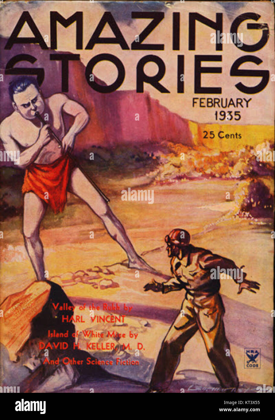 The 1935 edition of 'Amazing Stories' magazine features early science ...