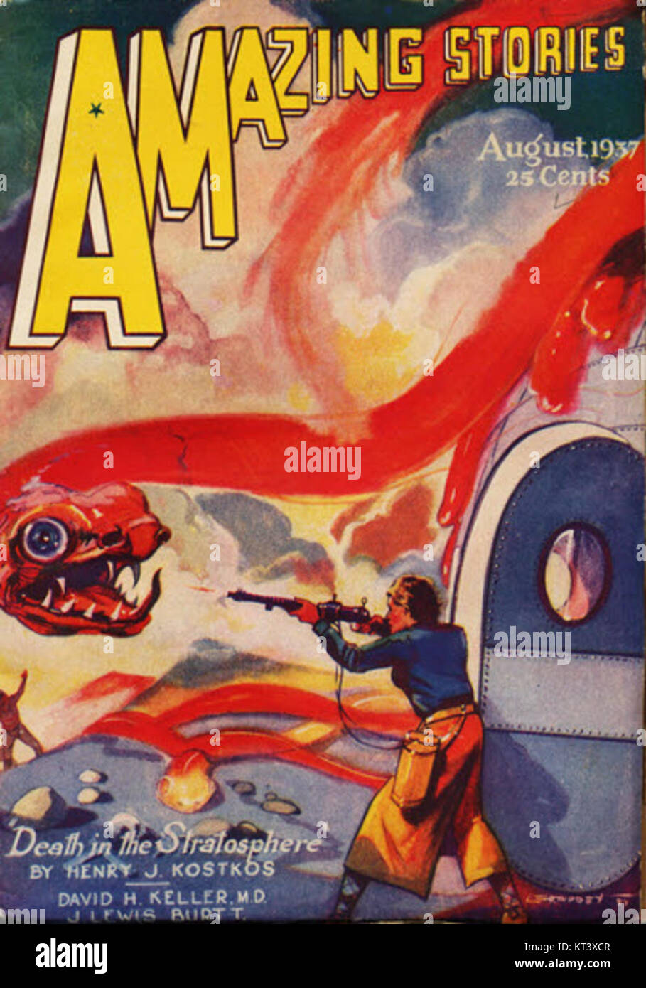 A 1937 edition of Amazing Stories, one of the pioneering science ...