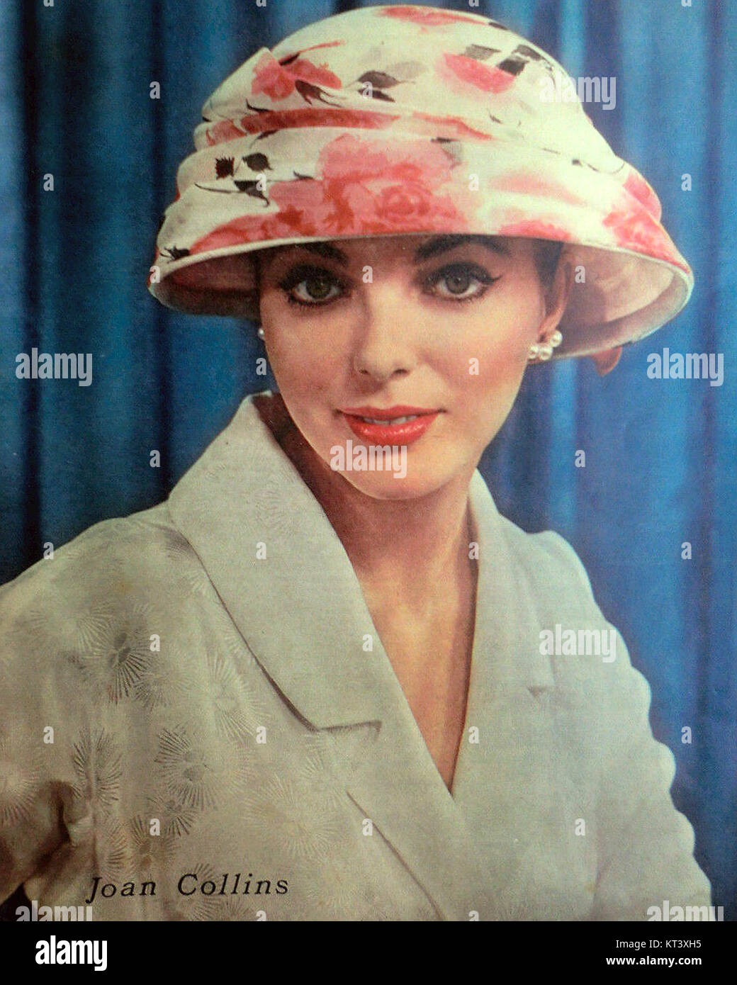 A portrait of Joan Collins, a celebrated actress, taken in 1957 ...