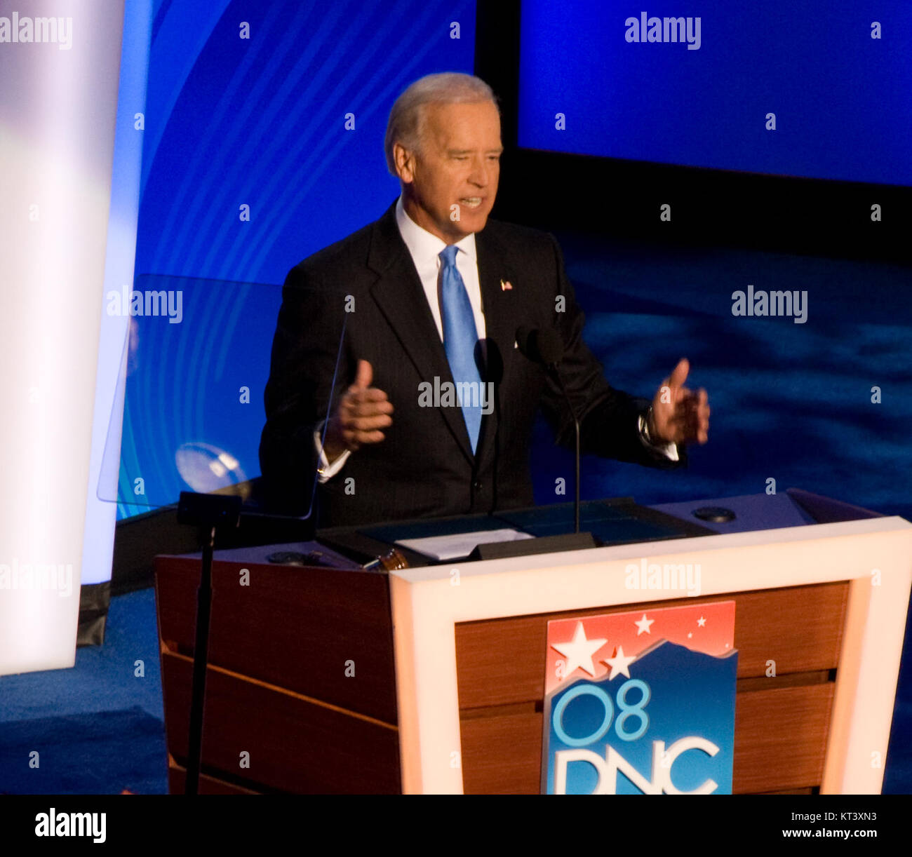 Joe Biden at the 2008 Democratic National Convention, captured in a ...