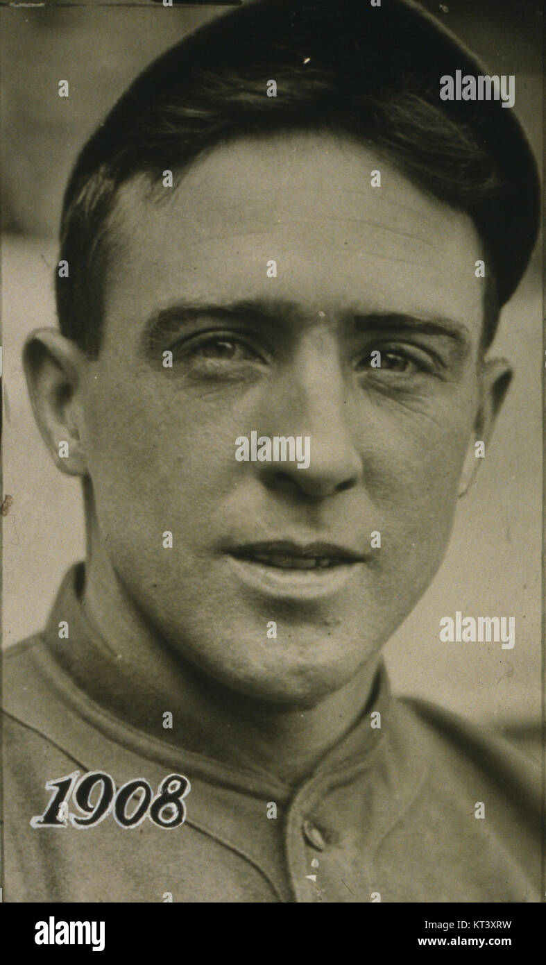 Joe Tinker, a prominent baseball player, is featured in a photograph ...