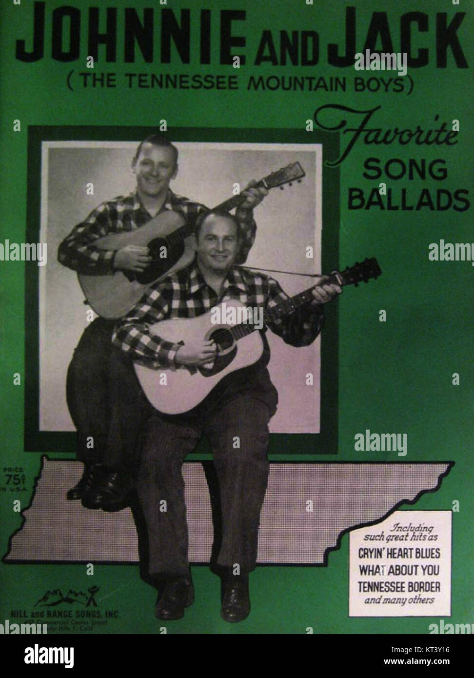 The Johnnie and Jack songbook from 1952 features the musical duo's ...