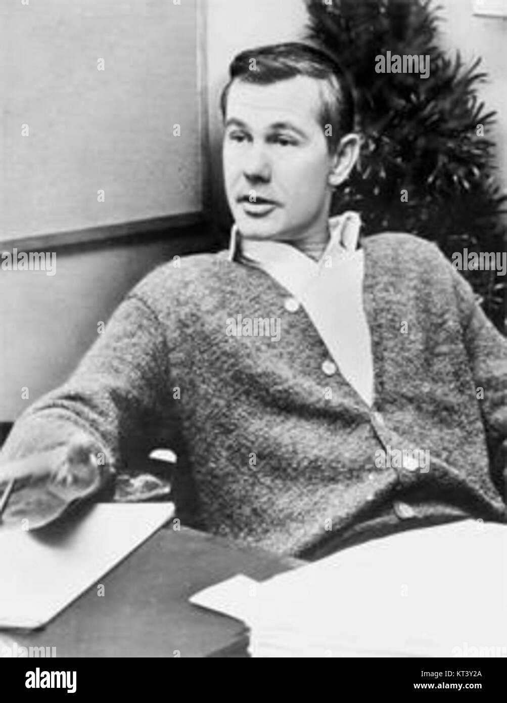 A portrait of Johnny Carson, the legendary American television host ...