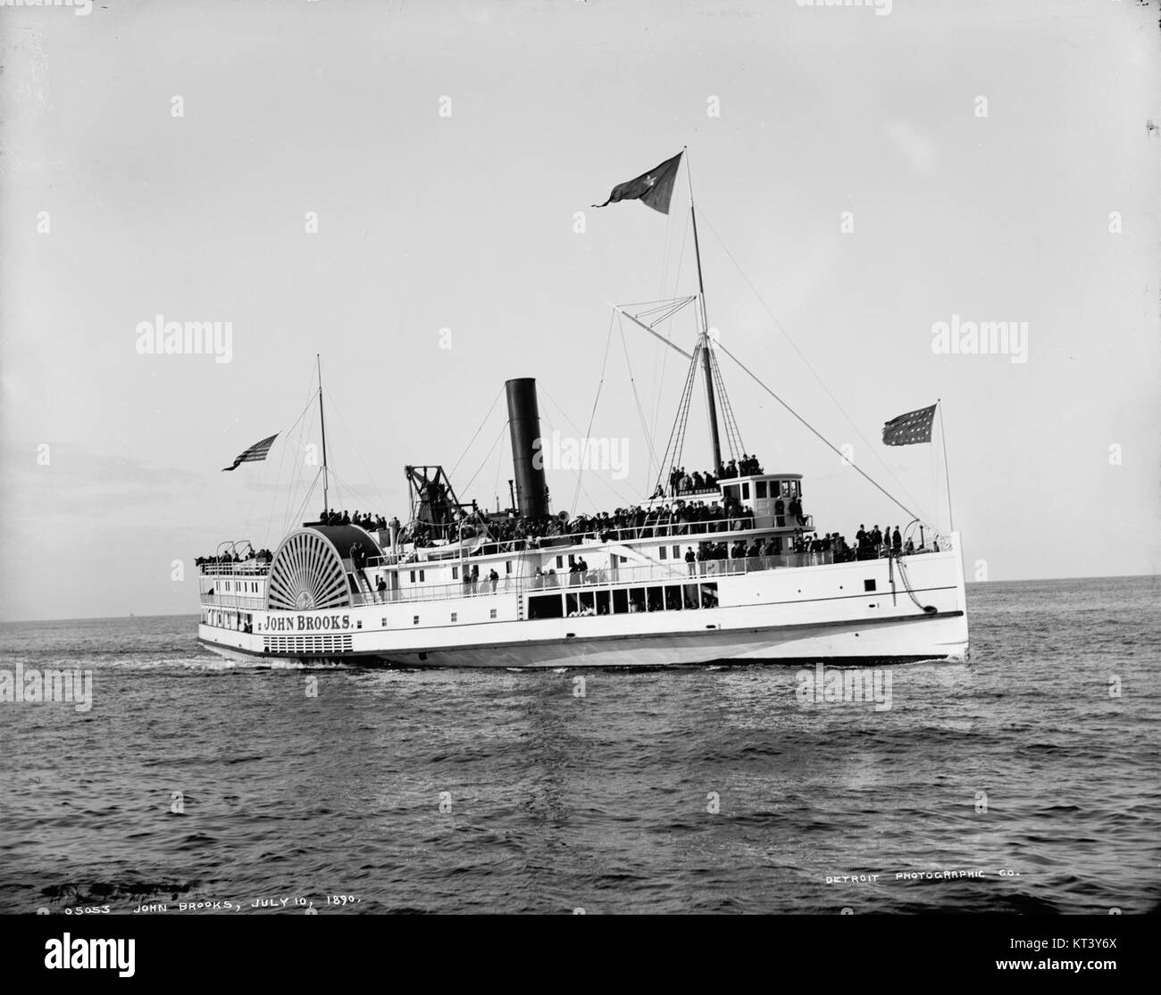 Vintage steam ship ships steam boat boats Black and White Stock Photos ...