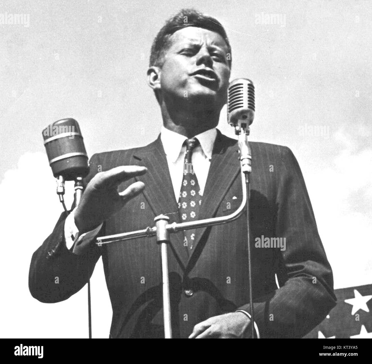 A photograph of John F. Kennedy campaigning in Florida in 1960 ...