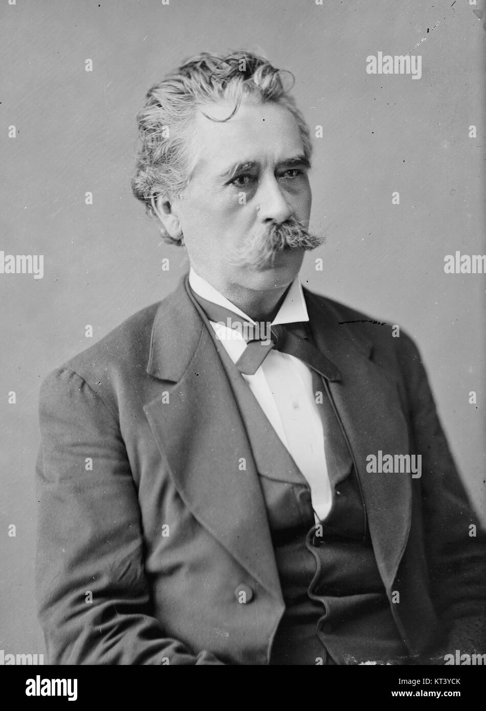 A portrait of John Hancock (1824–1893), a U.S. judge and politician ...