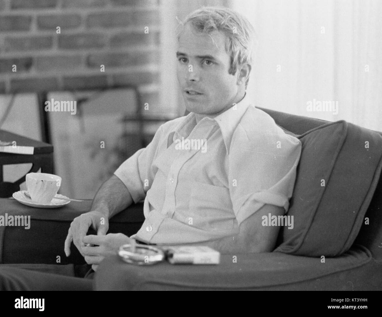 This image shows John McCain, an influential American politician and ...