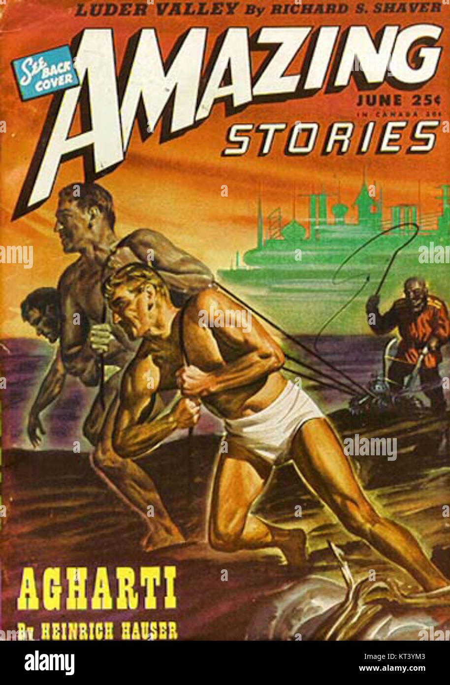 This image features the cover of *Amazing Stories* from 1946. The ...