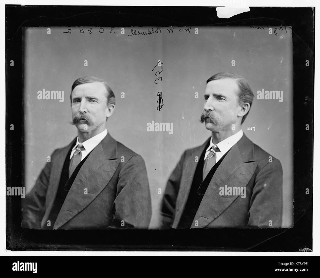 This historical portrait features John W. Caldwell, captured by the renowned photographer Brady ...