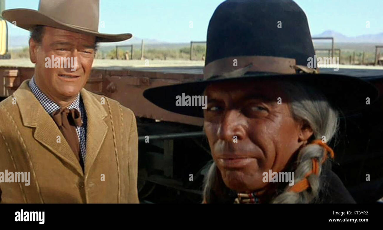 This still from the film 'McLintock!' (1963) features John Wayne and ...