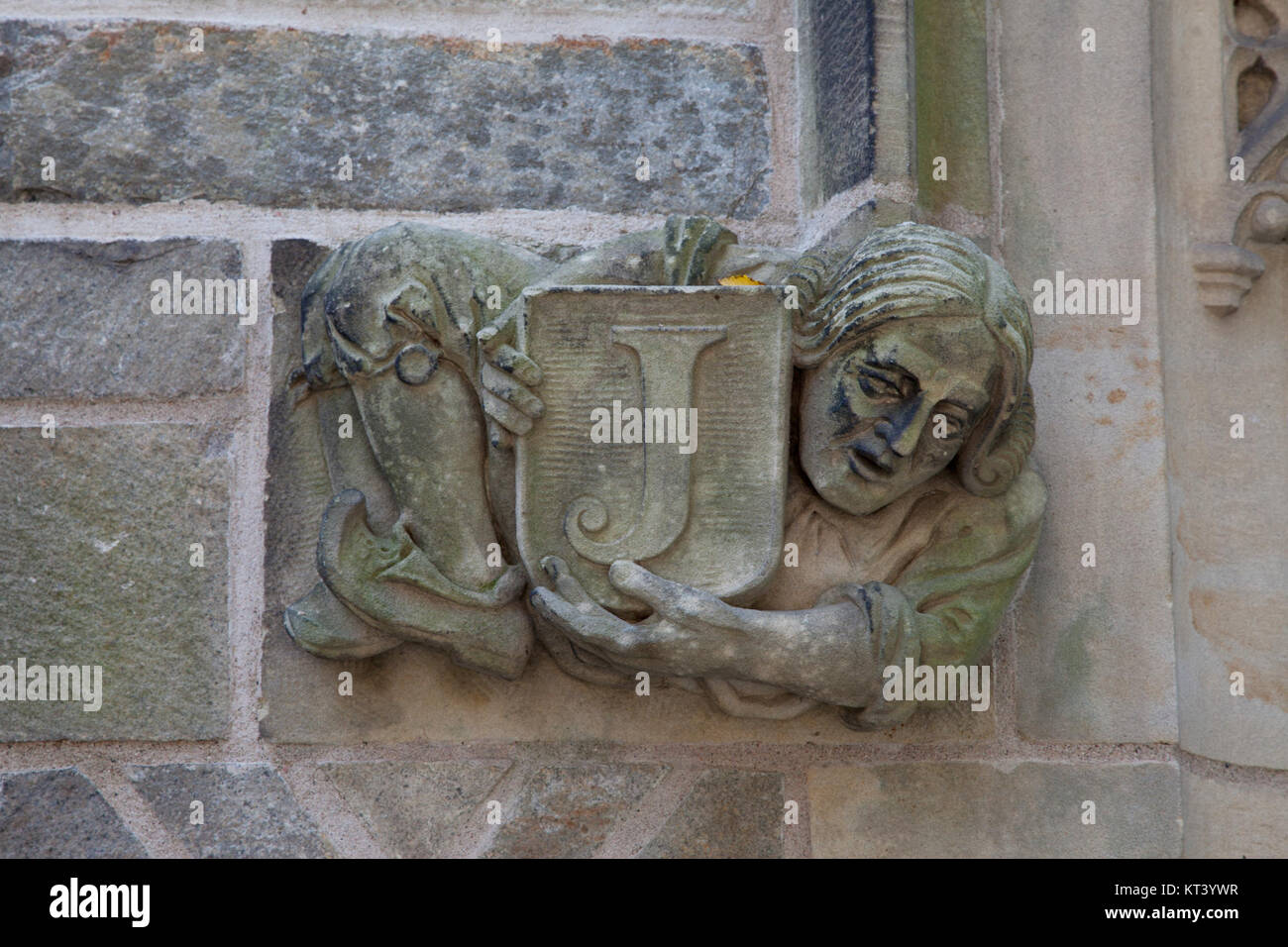 A detailed view of Jonathan Edwards College, part of Yale University ...