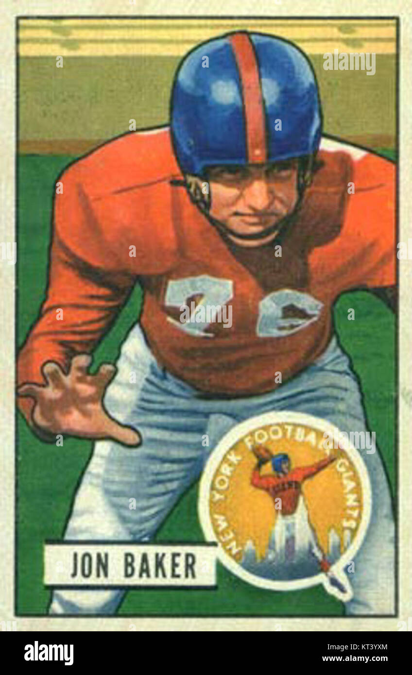 Jon Baker, a player featured in the 1951 Bowman series, is known for ...