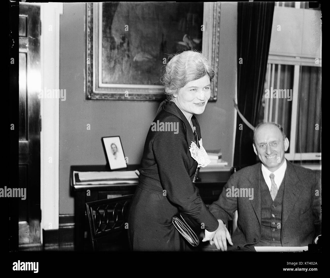 A portrait of Josephine Roche and Henry Morgenthau, likely from a ...