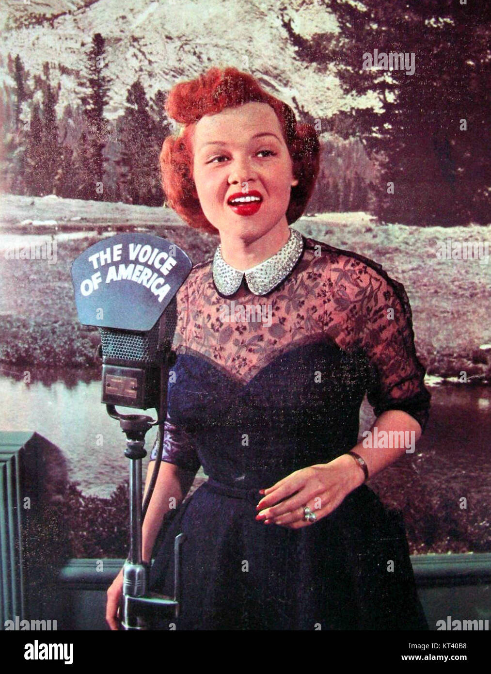 Jo Stafford, a popular American singer, is featured in a 1951 ...