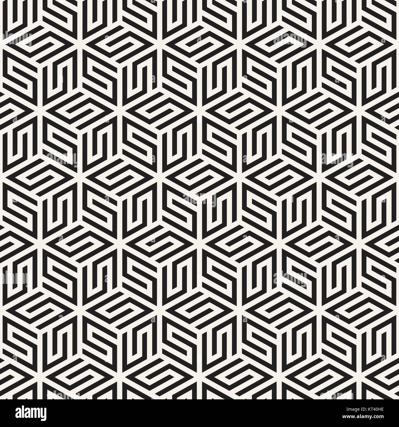 Vector seamless lattice pattern. Modern stylish texture with monochrome ...