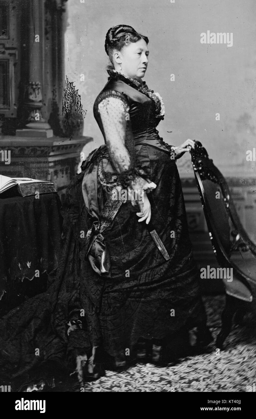 This portrait of Julia Grant, wife of Ulysses S. Grant, 18th President ...