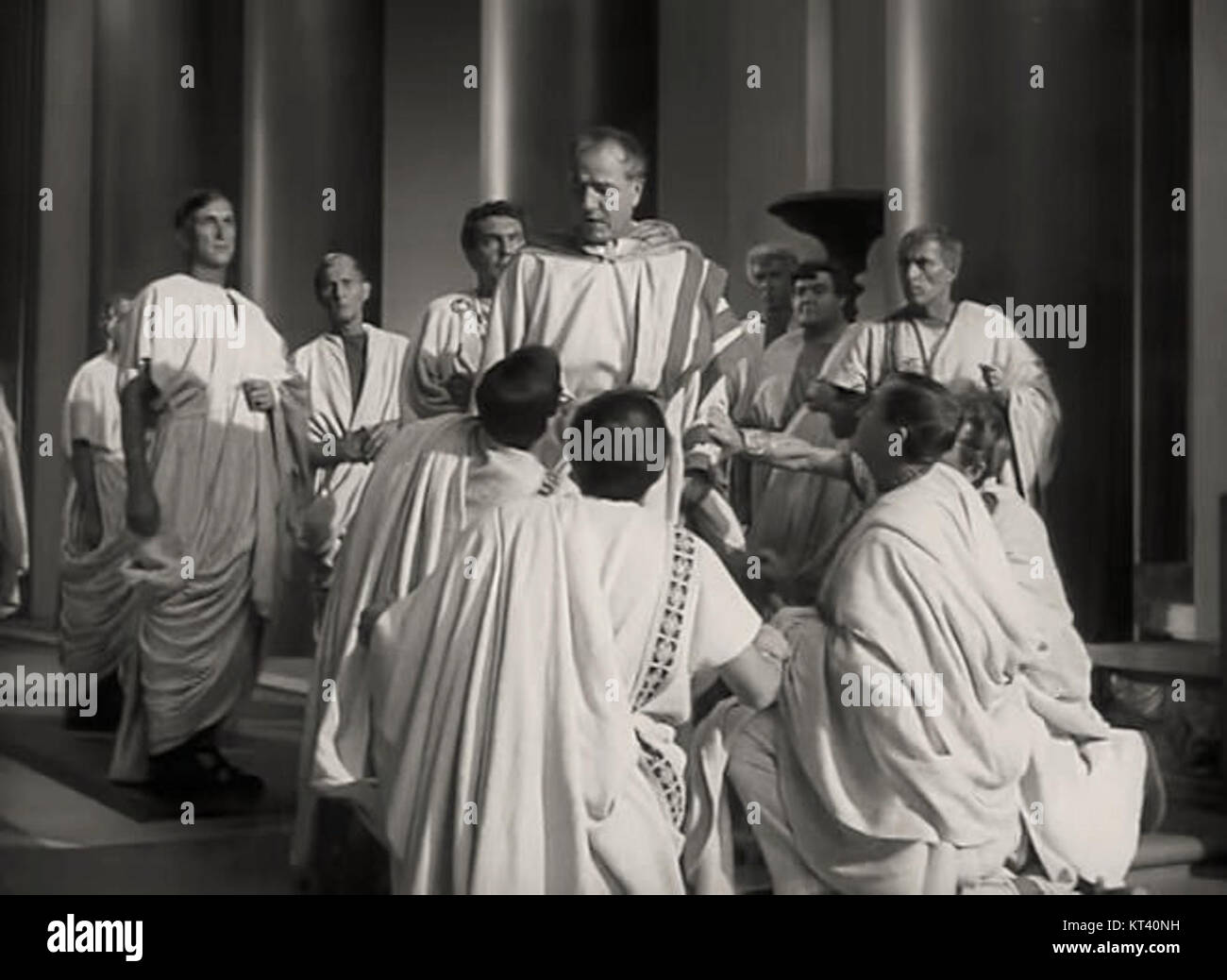 The 1953 film trailer for 'Julius Caesar' showcases the dramatization ...