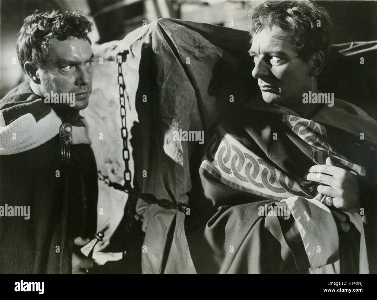 The promo still depicts a scene from a Julius Caesar production ...