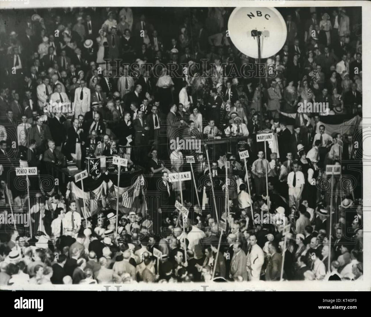 The June 29 night session of the 1932 Democratic National Convention ...